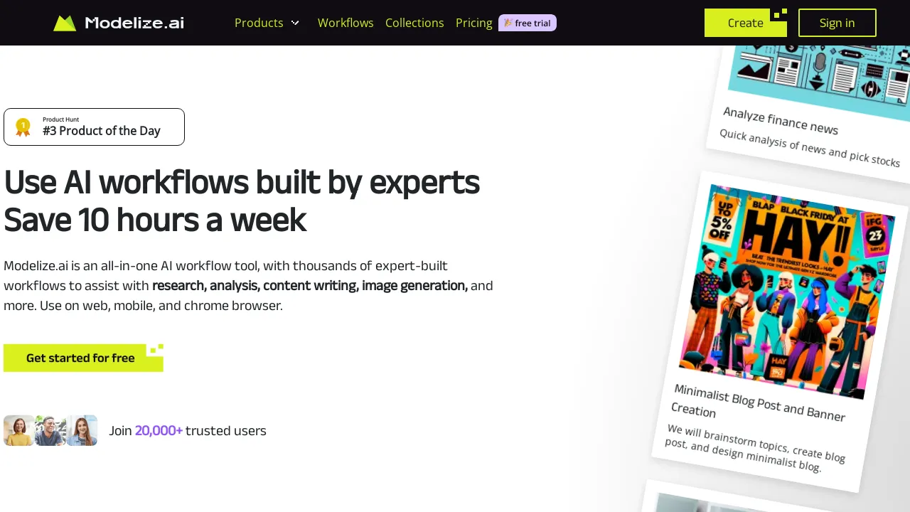 Modelize.ai 1.0 - AI workflows - BestofAI